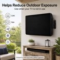 Black Solid Outdoor TV Cover 70 to 75 Inch Color Weatherproof and ...