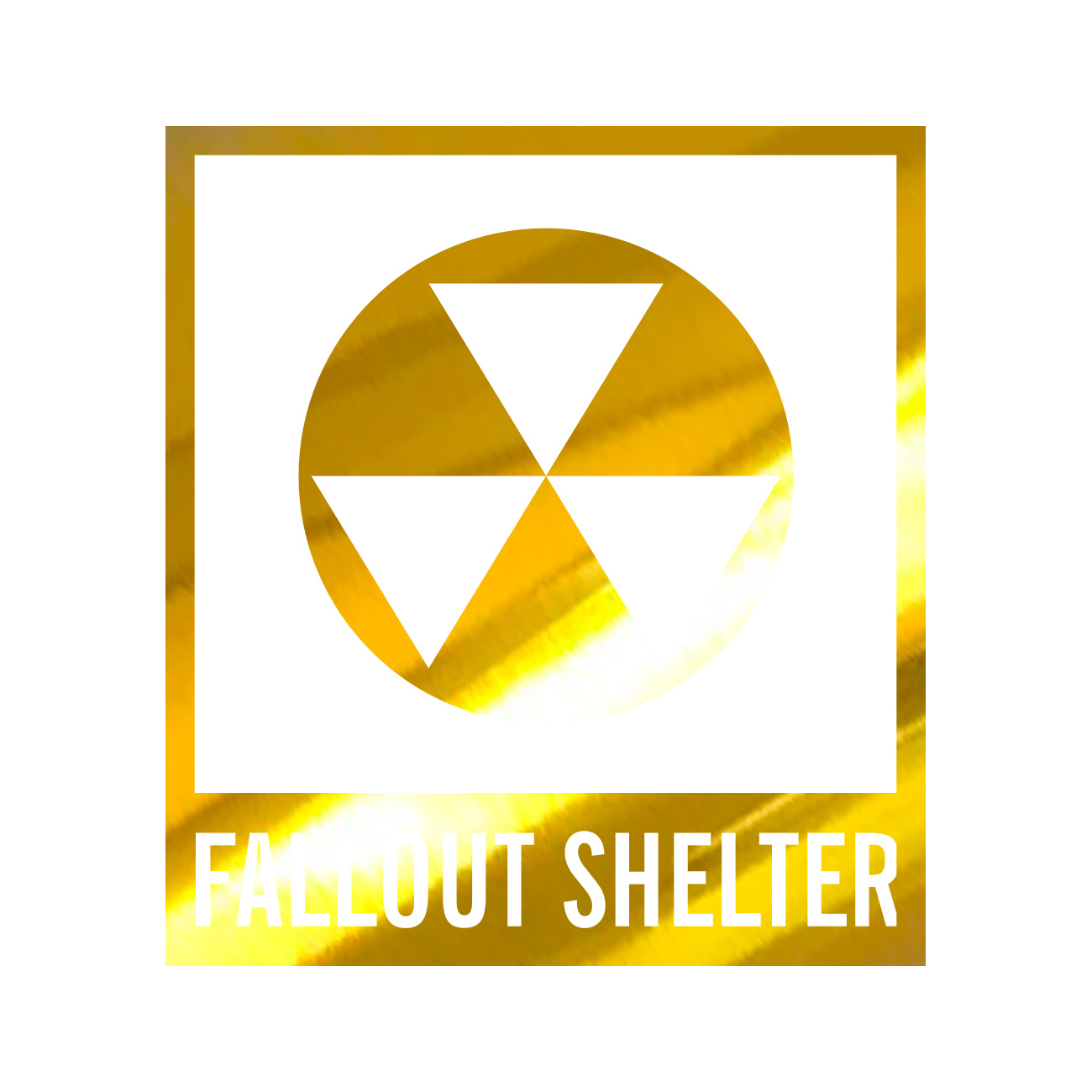 Fallout Shelter Symbol Sticker Decal Die Cut - Self Adhesive Vinyl ...