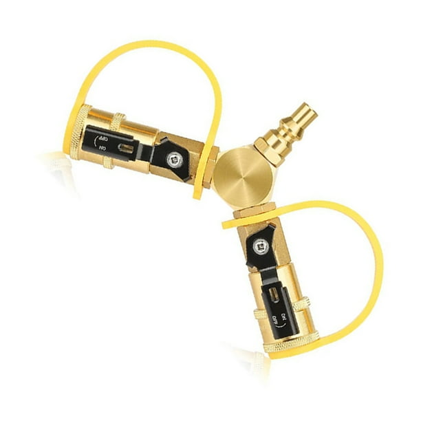 Decodeary 1/4Inch RV Propane Quick Connect Y Splitter Adapter With ...