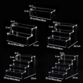 Acrylic Display Stand Transparent Ladder Shelf Doll Clay Figurine ...