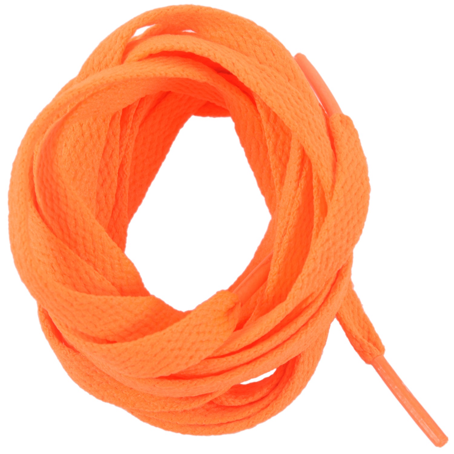 Trainers Replacement 8mm Wide Orange Flat String Shoelace Pair ...