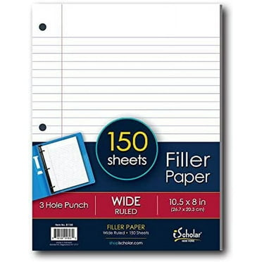 Wide-Ruled Quality Filler Paper, 100 Per Pack - Walmart.com