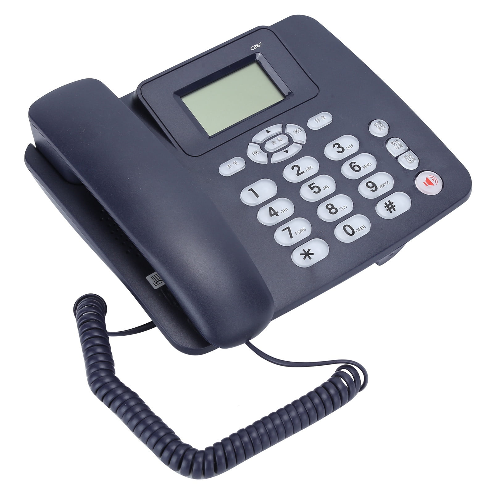 Teléfono, teléfono fijo C267 Teléfono fijo doble Teléfono elaborado por ...