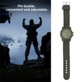 M Buder Men's Electronic Analog Wrist Watch Round Nylon Strap Military ...