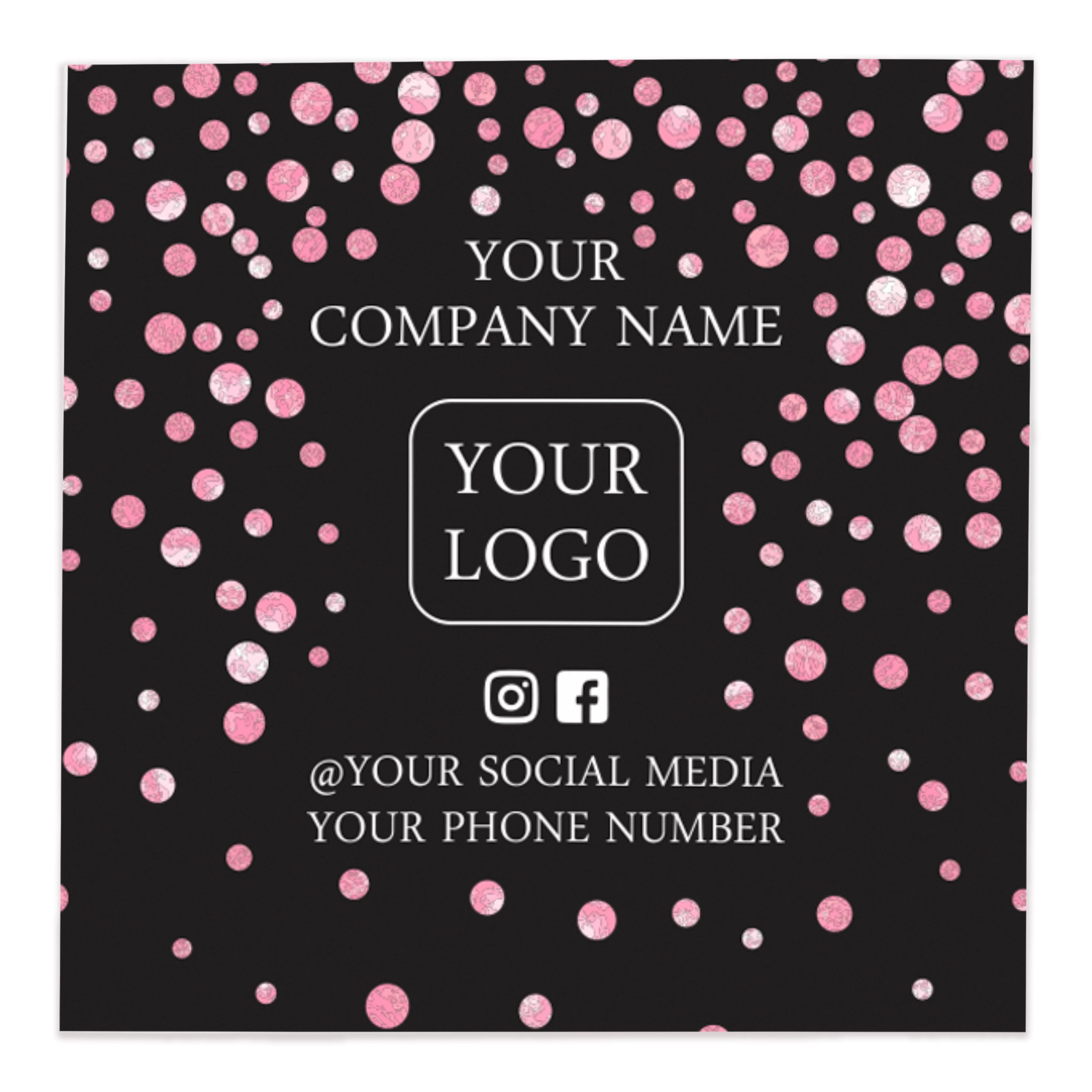 Printtoo Label for Small Business-100 SquareCustom VinylPersonalized ...
