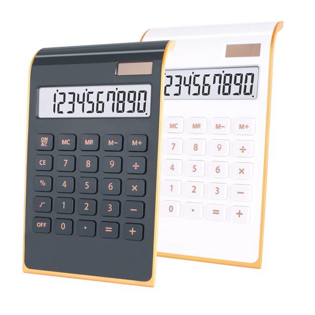 Desktop Calculator, BESTWYA 10-Digit Dual Power Handheld Desktop ...