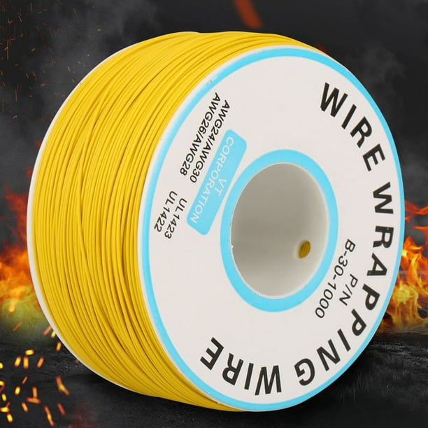 Wrapping Wire, 30AWG Tin Plated Copper Cable Heat Resistance 1Roll ...
