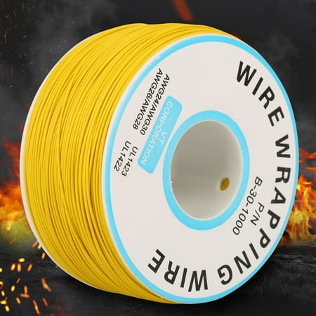 Wrapping Wire, 30AWG Tin Plated Copper Cable Heat Resistance 1Roll ...