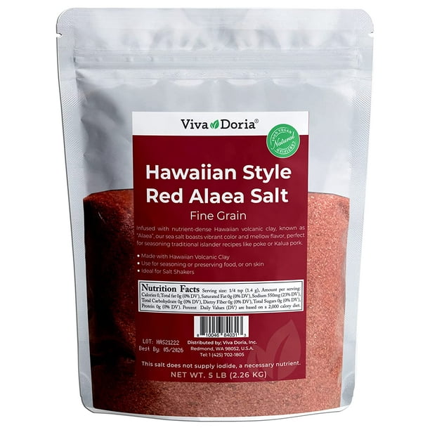 Viva Doria Hawaiian Red Alaea Sea Salt, Fine Grain, 5 lb - Walmart.com