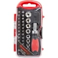 Ratcheting Screwdriver with 38 Piece Bit and Socket Set - Stubby Handle ...