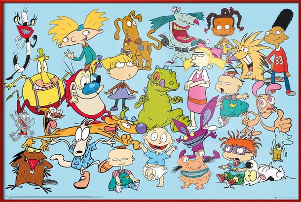 Nickelodeon - Framed TV Show Characters Poster / Print (The Nickelodeon ...