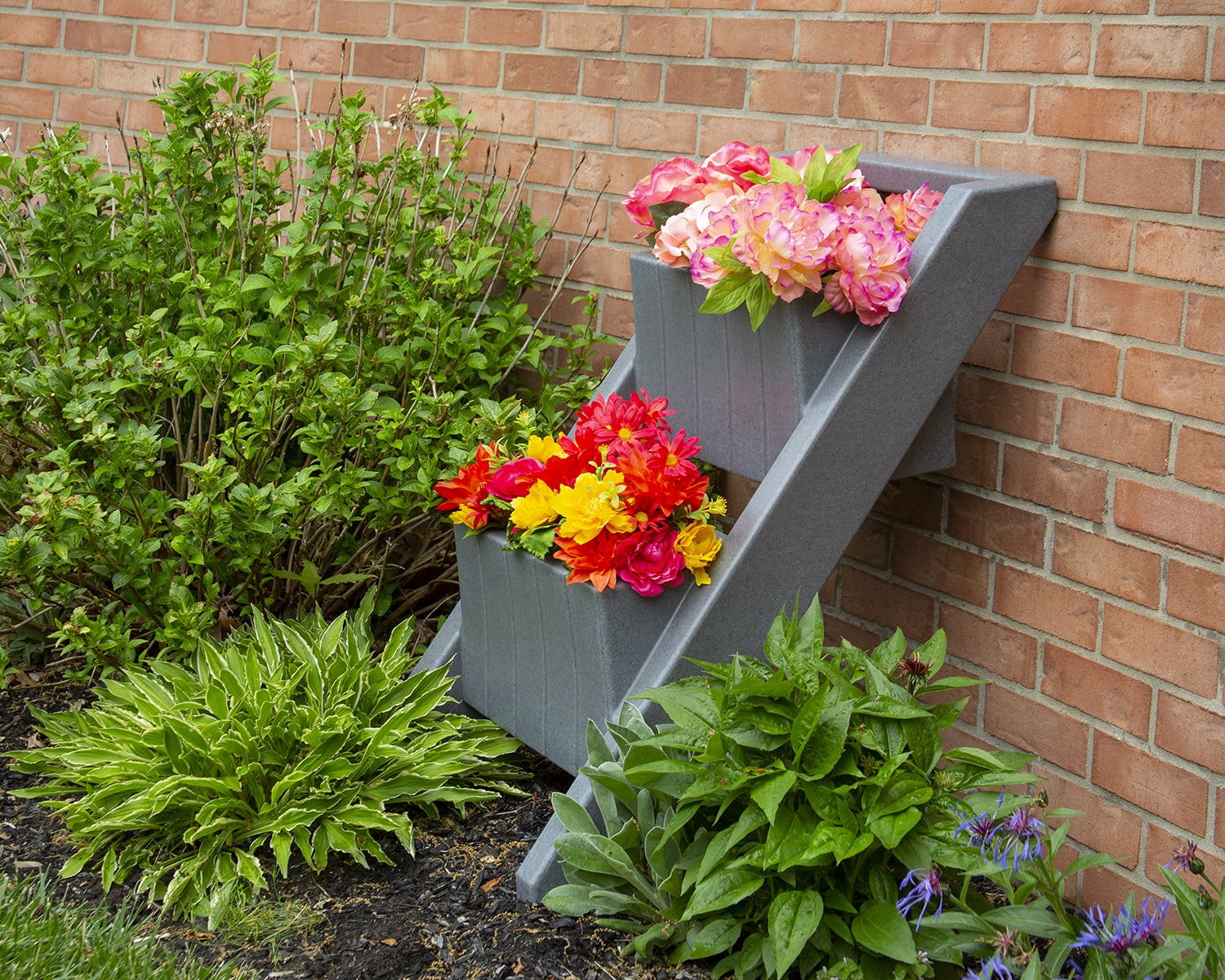 Angled Garden Bed - Dark Granite - Walmart.com