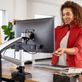Vari Dual Computer Monitor Arm - Swivel Desk VESA Stand for 27 ...