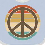 Inktastic Retro Peace Sign Sunset Boys or Girls Baby Bib - Walmart.com