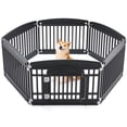 Adjustable Pet Playpen - 4 & 6 Panel Portable Dog Fence for Small ...