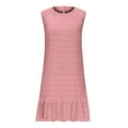 Besolor Summer Dresses for Women Round Neck Sleeveless Casual Ruffle ...