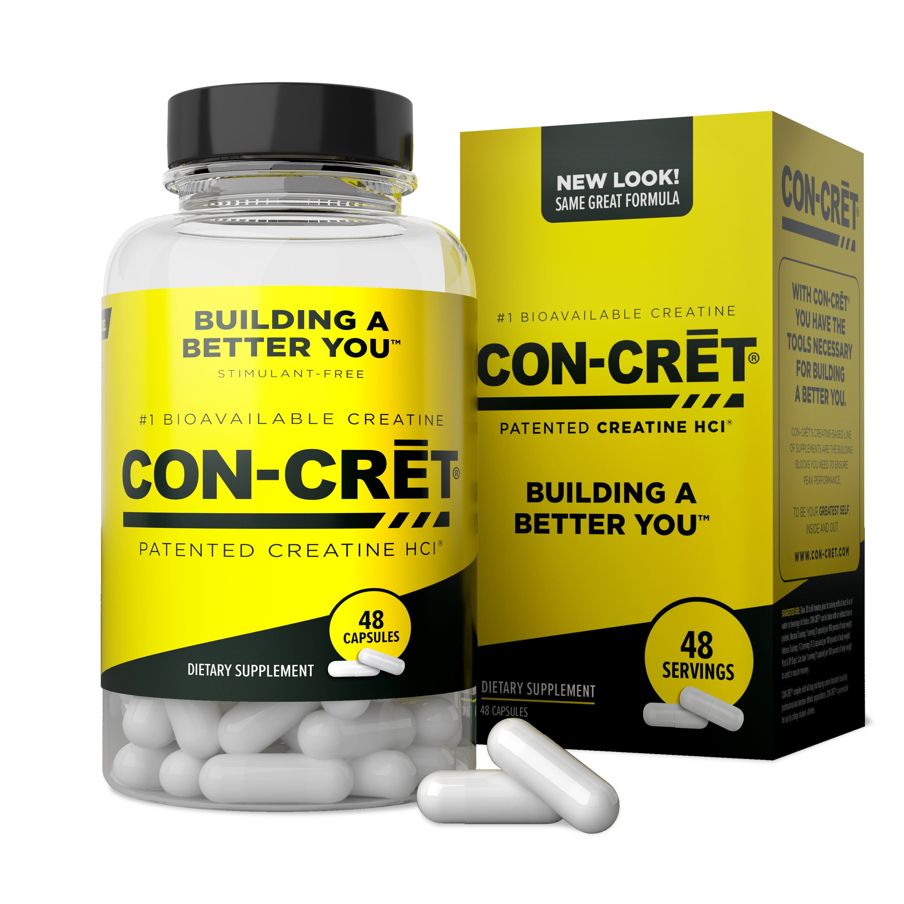 CON-CRET Patented Creatine HCl - Capsules, 48 ct - Walmart.com