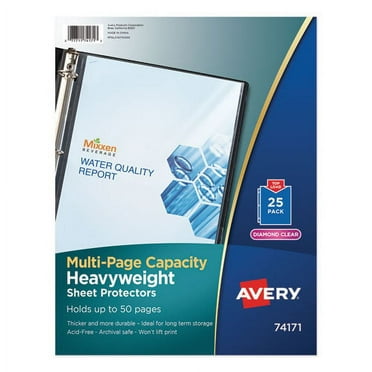 Avery Secure Top Sheet Protectors, Heavy Gauge, Letter, Diamond Clear ...