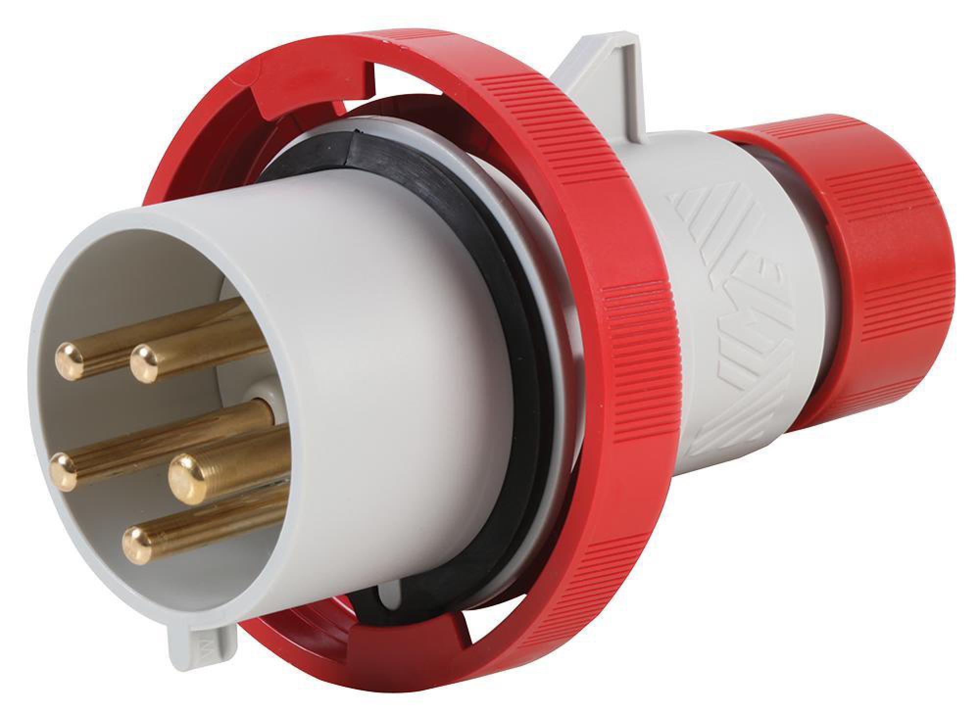 PRO POWER - 32A, 415V, Cable Mount CEE Plug, 3P+N+E, Red, IP67 ...