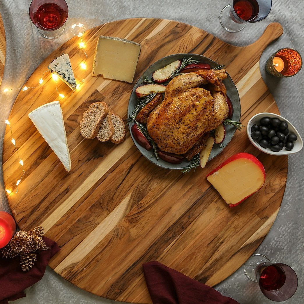 TeakHaus Round Atlas Board (Medium) | 22" x 0.55" - Walmart.com