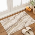 Abstract Lines Door Mat 20x31.5 Inch Granite Brown Marble Texture Wood ...