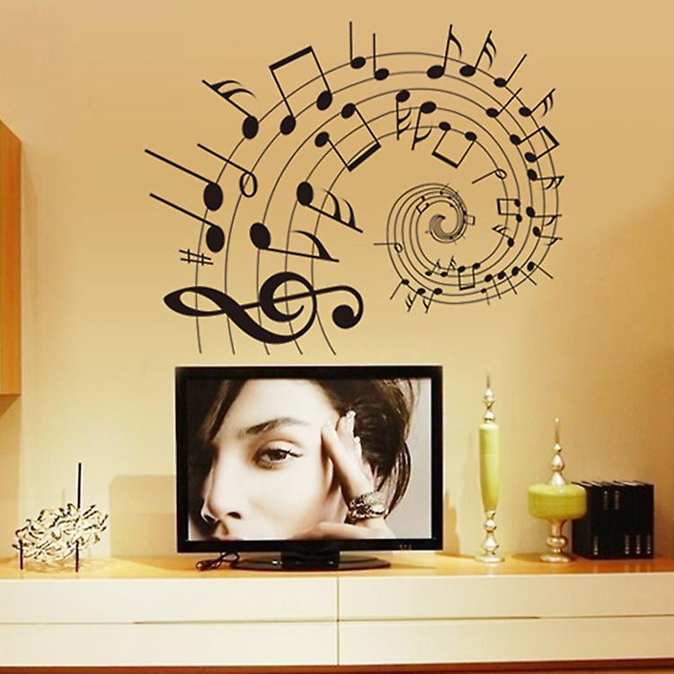 Calcomanías de pared con notas musicales, notas musicales creativas ...