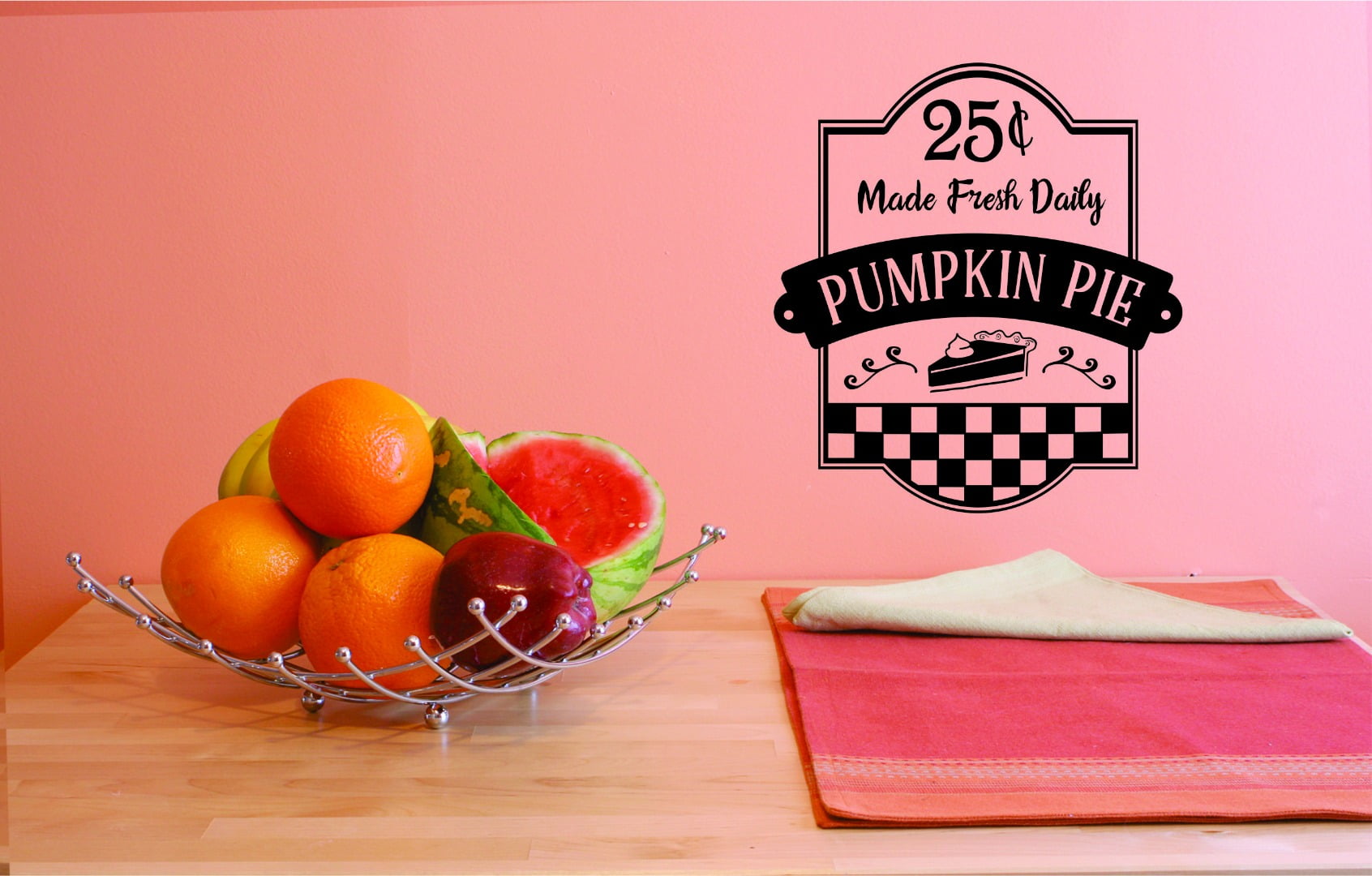 Vinyl Wall Decal Sticker : Made Fresh Daily Pumpkin Pie Home Decor ...