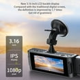 Kchsji Dash Cam 3.16-inch 1080P Front & Interior Recording Camera with ...