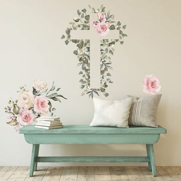 RoomMates Watercolor Floral and Ivy Leaf Decor Peel and Stick Giant ...