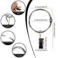 Silver Curtain Rings with Clips 1.25" Inside Diameter Drapery Rod ...