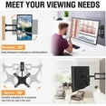 TYNZEO ET-0087T Fully Adjustable TV Wall Mount Swivel Full Motion TV Bracket with Articulating ...