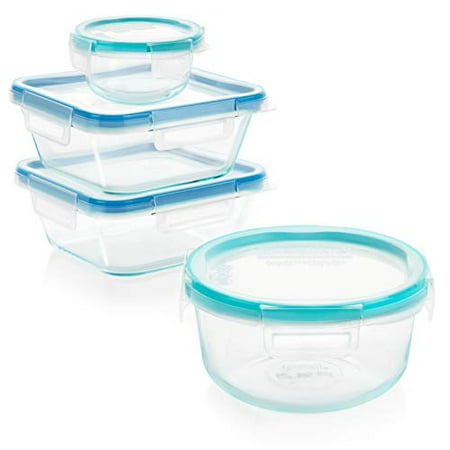 Snapware Total Solution Pyrex Glass Food Storage Container Set (8-Piece ...