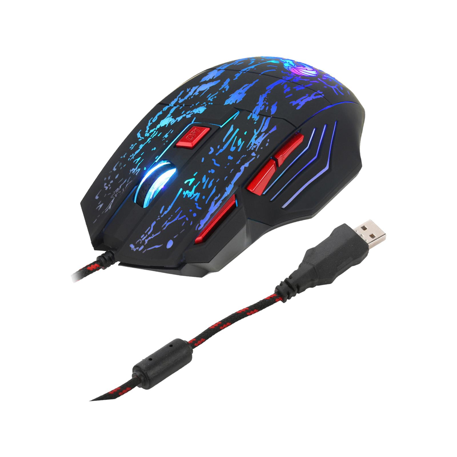 Gaming Mouse 2400DPI 5500DPI 1000DPI Accessory Glow Wired Mouse ...