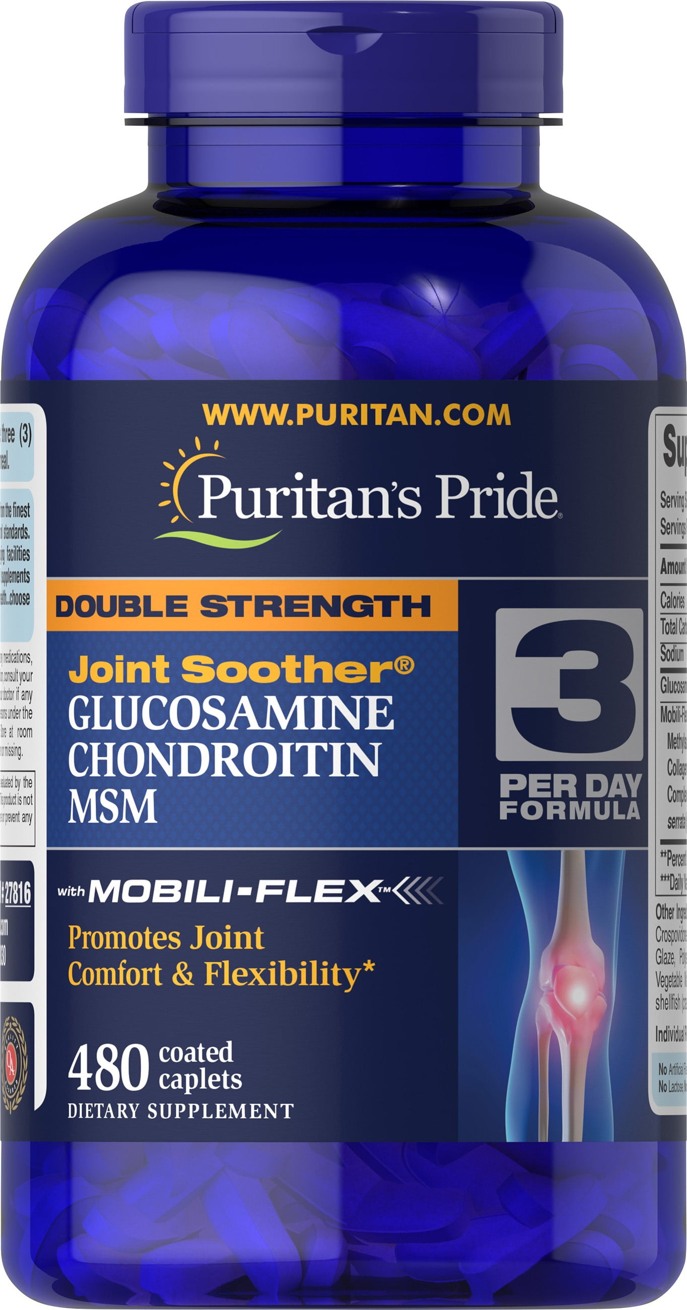 Puritan's Pride Double Strength Glucosamine, Chondroitin and Msm Joint ...