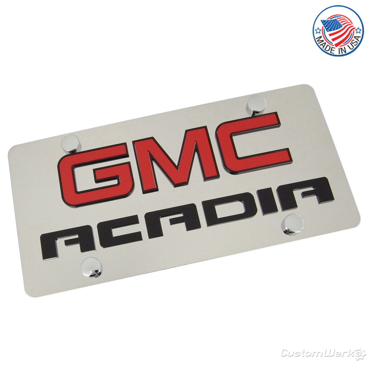 GMC Dual Logo Acadia License Plate (Chrome) - Walmart.com - Walmart.com