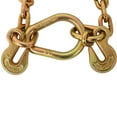 5/16''x2' G70 J Hook Tow Chain V Bridle 4700 Lbs Heavy Duty Transport ...