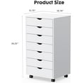 5 Drawer Chest Mobile Storage Cabinets Small Wooden Dresser with Wheels ...
