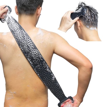 Silicone Back Scrubber and Hair Scalp Massager Shampoo Brush for Shower ...