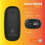 Pocket Juice Hybrid Heat, USB-Rechargeable Hand Warmer and 5200mAh ...
