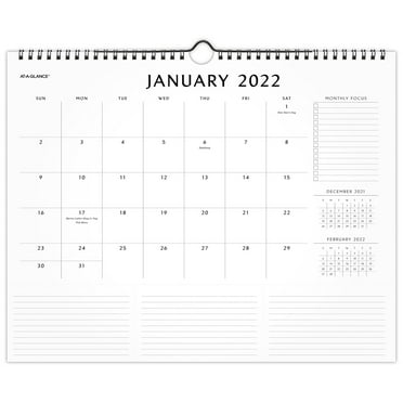 AT-A-GLANCE 3-Month Reference 14-Month Vertical Wall Calendar, 12" x 27 ...