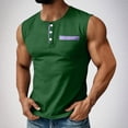 srobpty Mens Summer Multi Color Sleeveless Round Neck Tank Tops Half ...