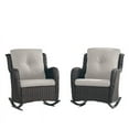 PARKWELL Patio Porch Wicker Rocking Chair - Outdoor Rattan Rocker set ...