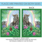 Toland Home Garden Rainbow Stripe Zebra Zebra Flag Double Sided 28x40 ...