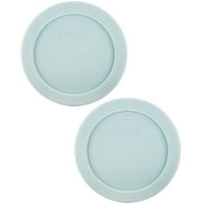 Pyrex 7402-PC 2-Pack Blue Round Plastic Replacement Lid Cover for 7-Cup ...