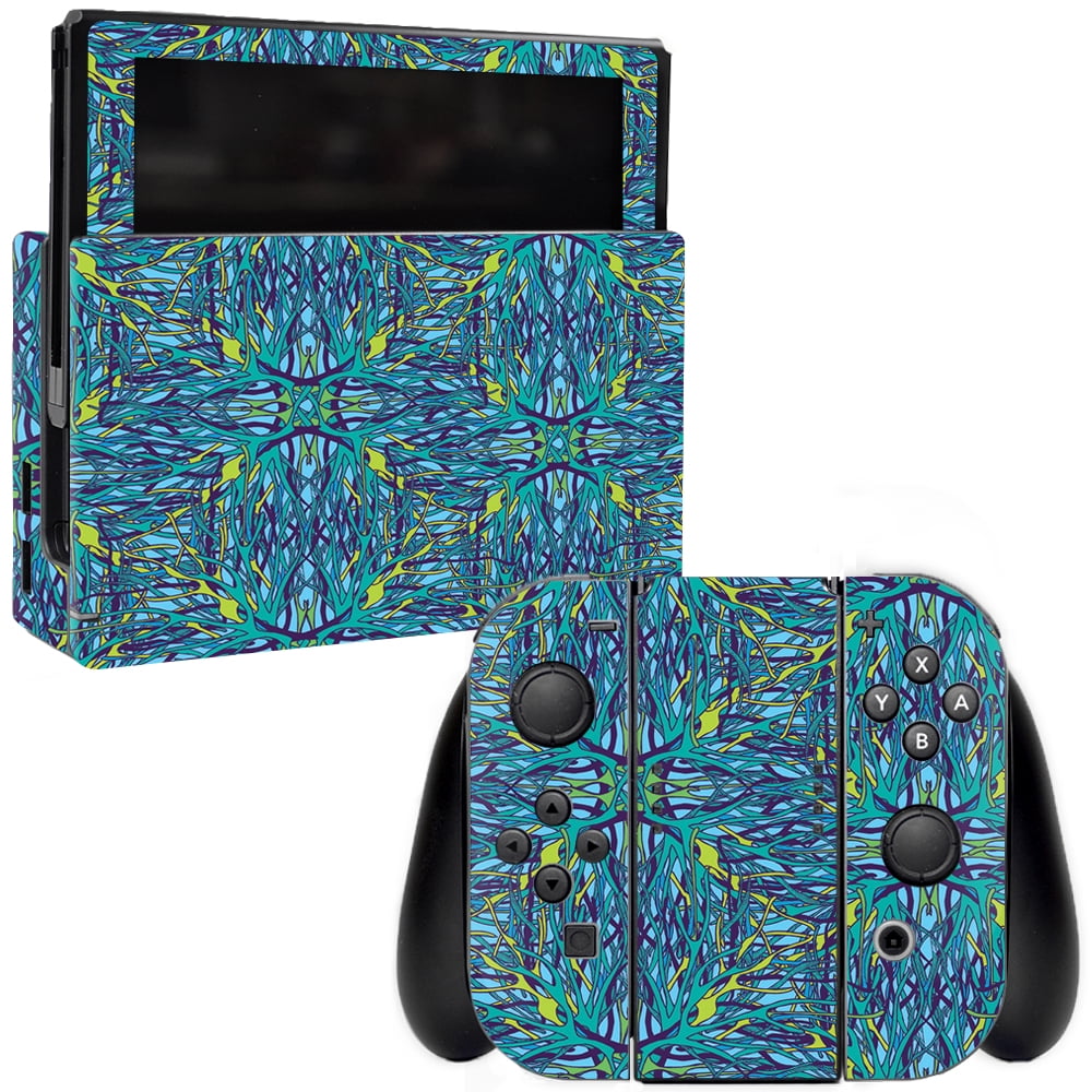 Skin Decal Wrap Compatible With Nintendo Switch Sticker Design Blue ...