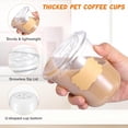 50 Pack 12oz Clear Plastic Cups with Strawless Sip and Label Stickers ...