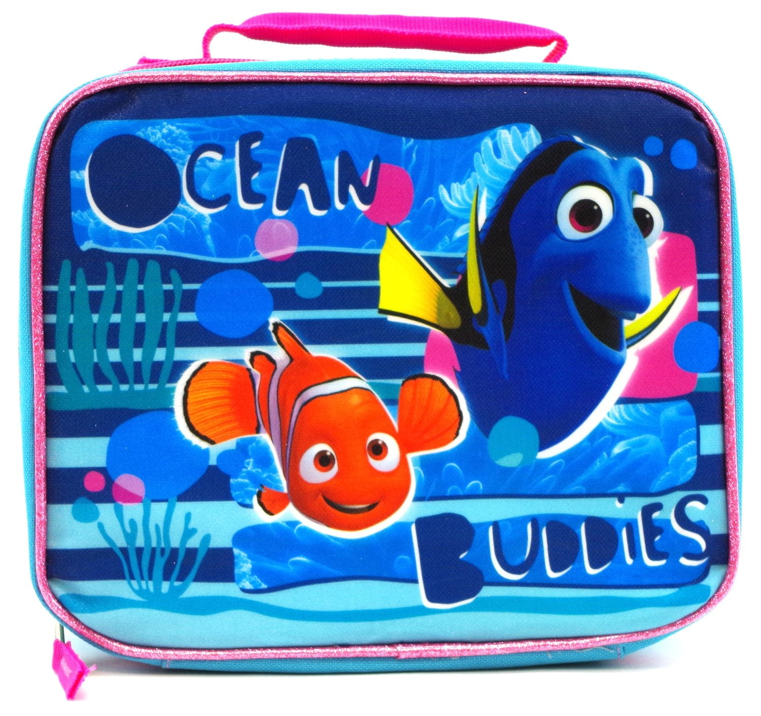 Finding Dory Ocean Buddies Dory and Nemo Soft, Glittery Lunch Bag ...