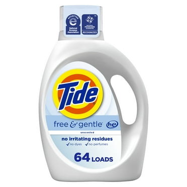 Tide Simply Free & Sensitive, Gentle Washing, 64 Loads, Non-Odor, Cold ...