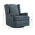 Wingback Swivel Glider Recliner, Push Back Recliner Chair with ...