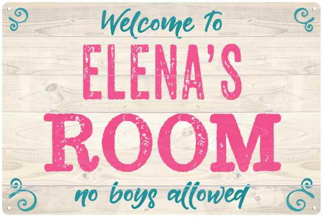ELENA'S Room Kids Bedroom Sign Gift 8x12 Metal Sign 108120089067 ...